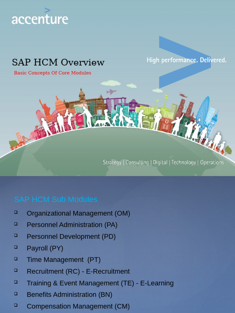SAP HCM Overview On Basic Concepts of Core Module | PDF | Payroll ...