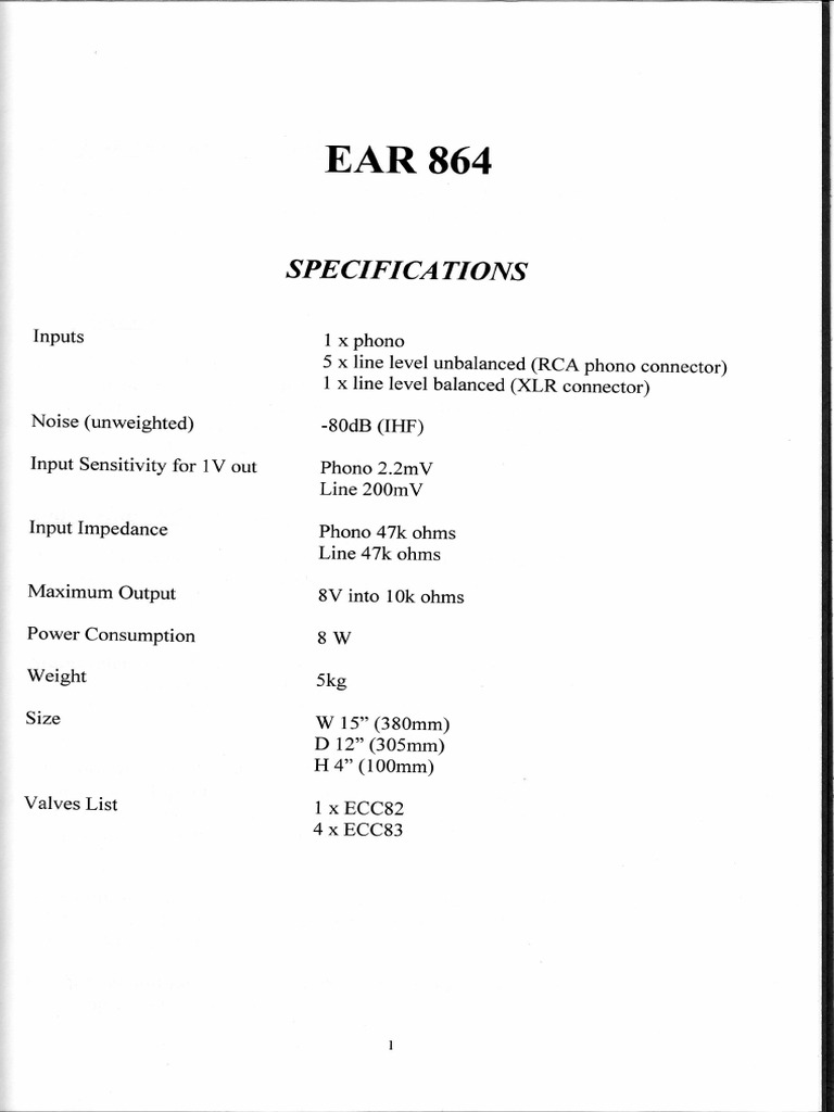 EAR 864 Spec | PDF