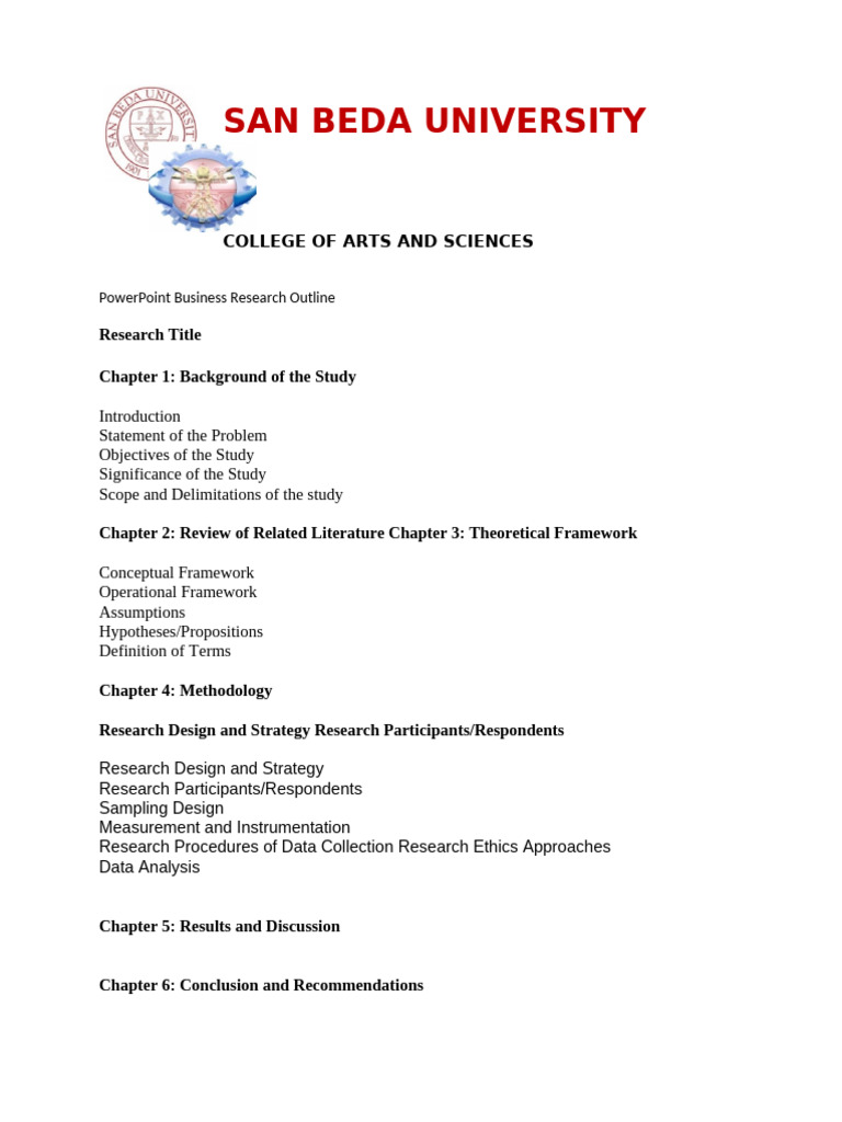 Outline For PPT Busres Defense | PDF