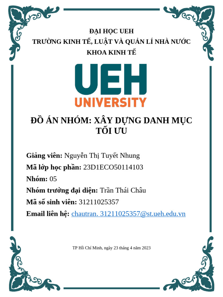 ĐẠI HỌC UEH 2 | PDF