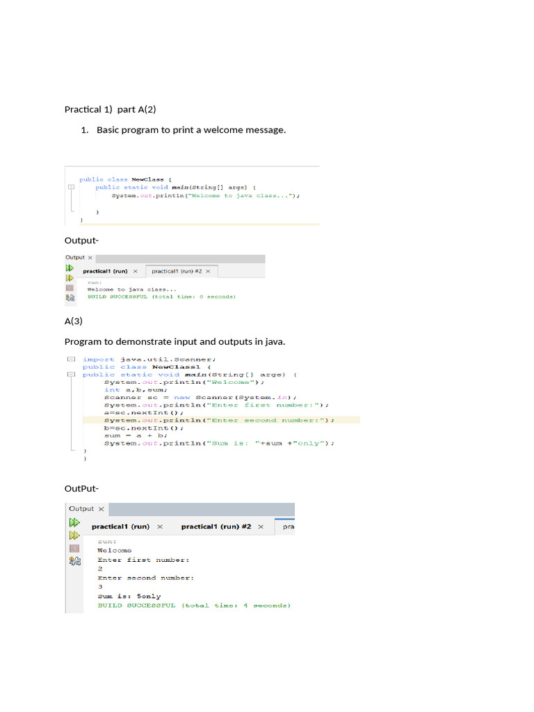 PU02324EUGBTCS015 Practical1 | PDF
