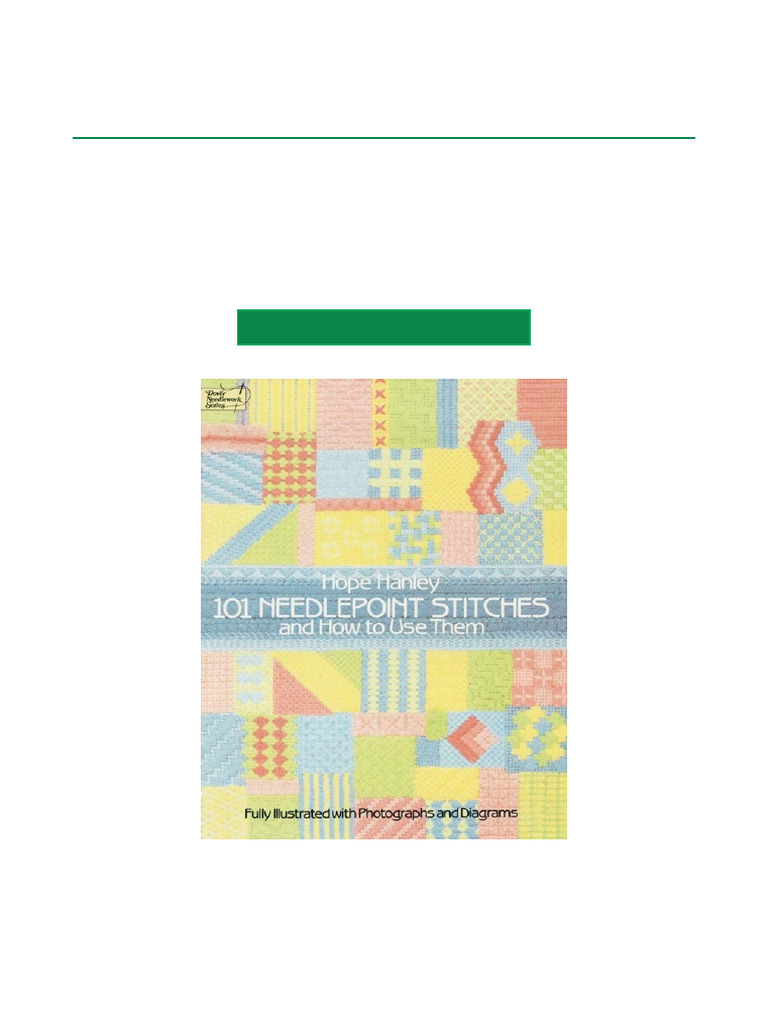Special Offer 101 Needlepoint Stitches and How To Use Them Fully Illustrated With Photographs ...