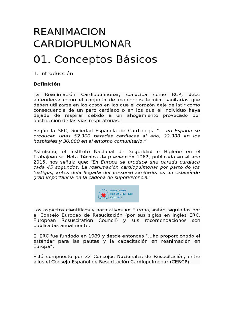 Reanimacion Cardiopulmonar | PDF | gordo | Reanimación cardiopulmonar