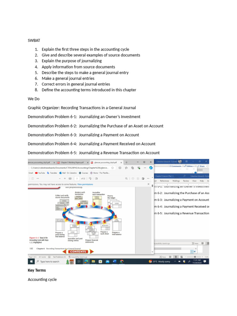 Chapter 6 Lesson Plan | PDF