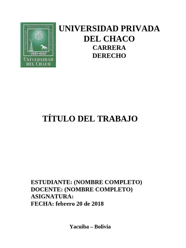 MODELO DE CARATULA DE TRABAJO DE INVESTIGACIÓN (1) (1) | PDF