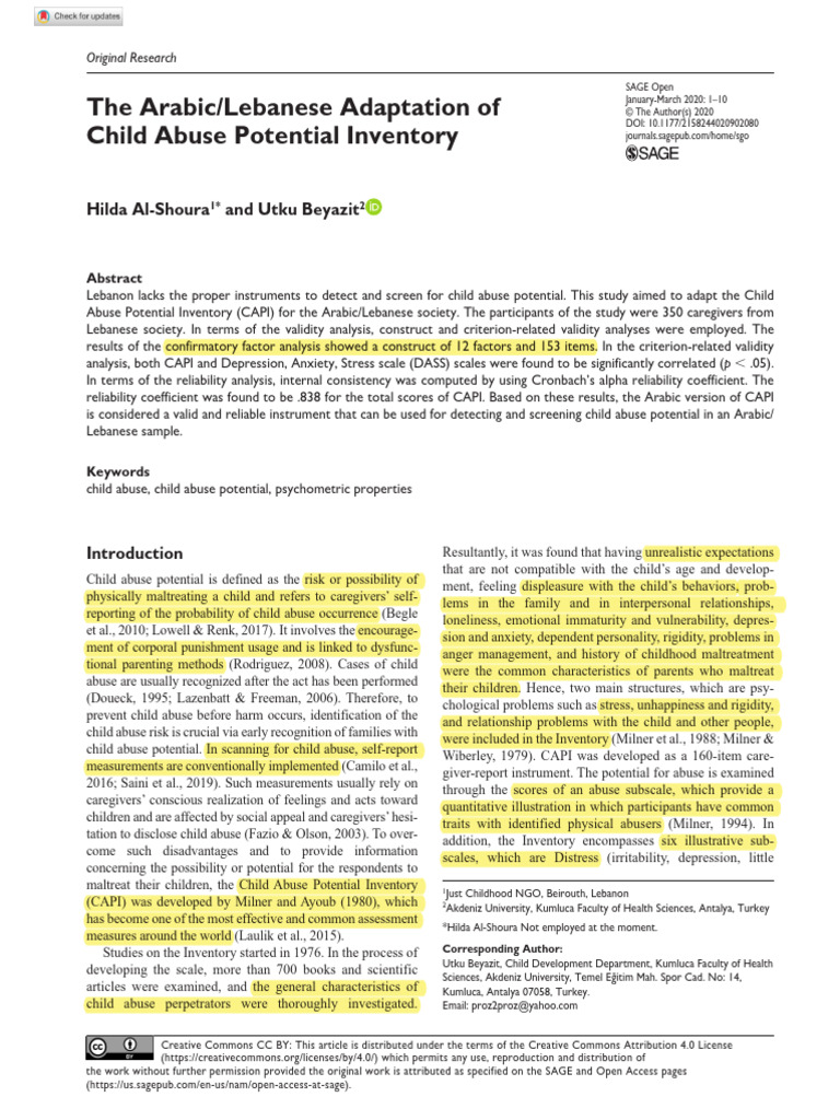 CAPI Lebanese Adaptation | PDF | Emotions | Abnormal Psychology