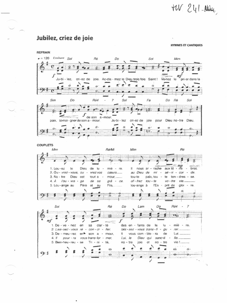 Jubilez Criez de Joie | PDF