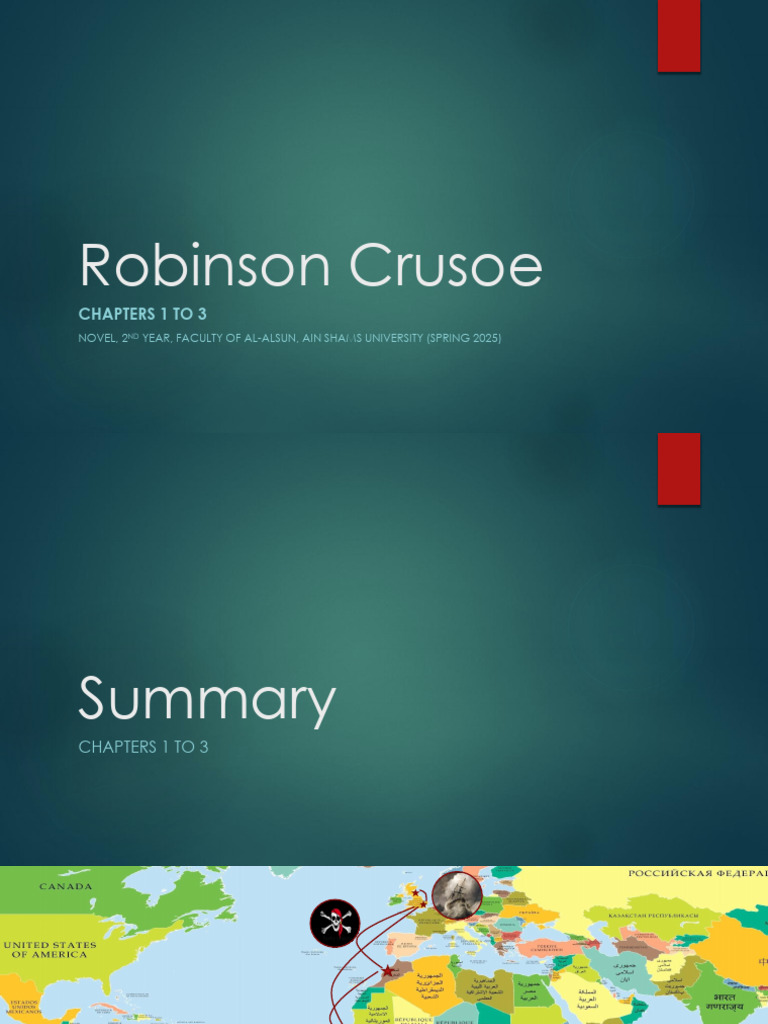 Robinson Crusoe - Chapters 1 To 3 | PDF | Slavery