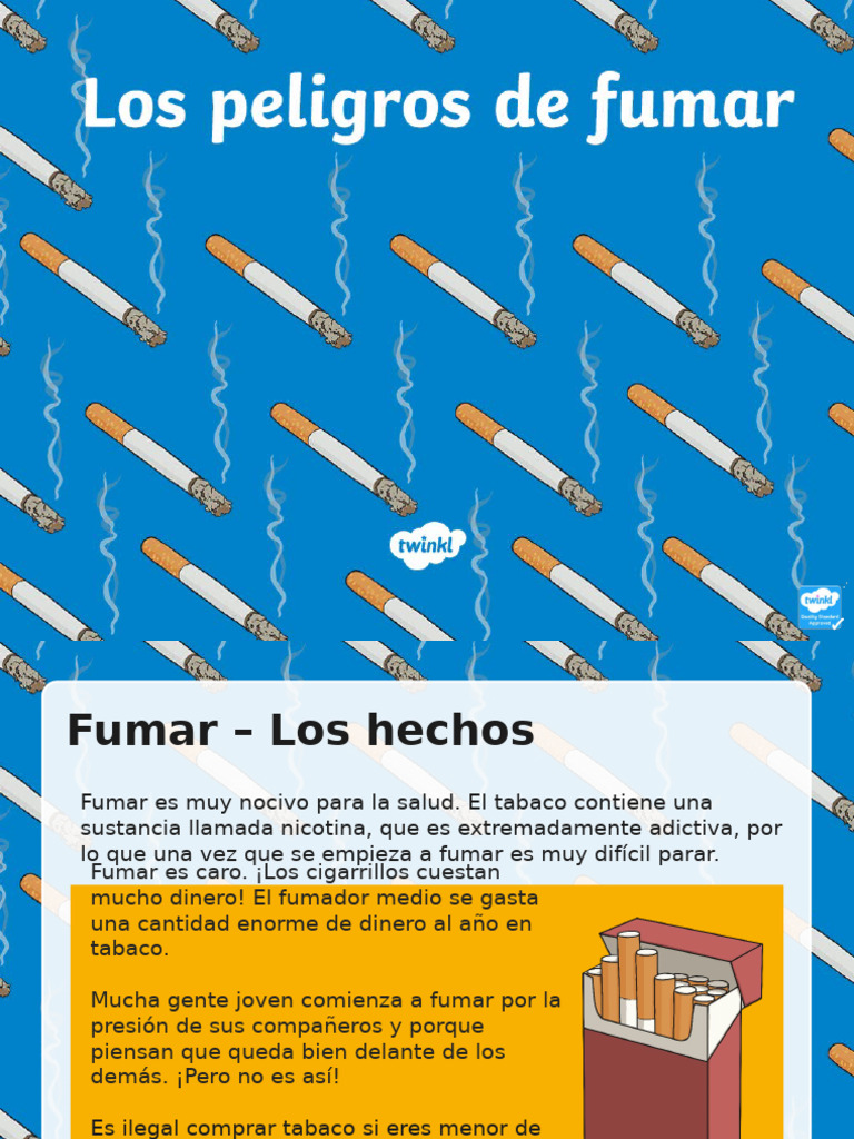 Presentaci - N Los Peligros de Fumar | PDF | De fumar | Cigarrillo