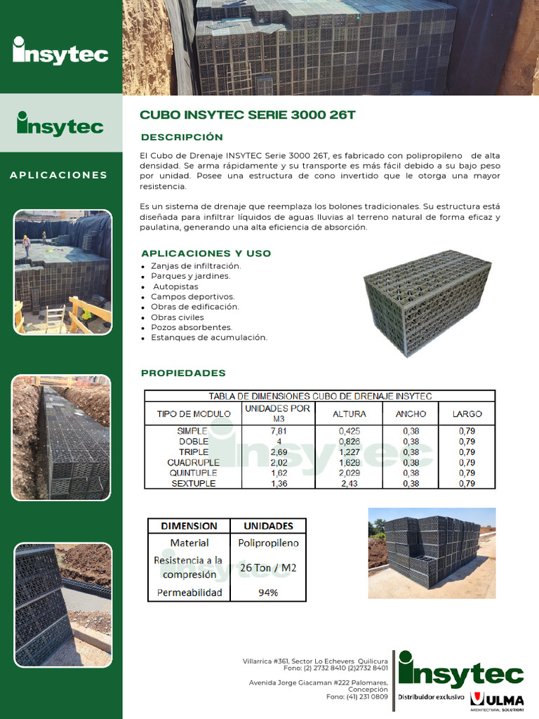 Ficha CUBO INSYTEC SERIE 3000 26T | PDF