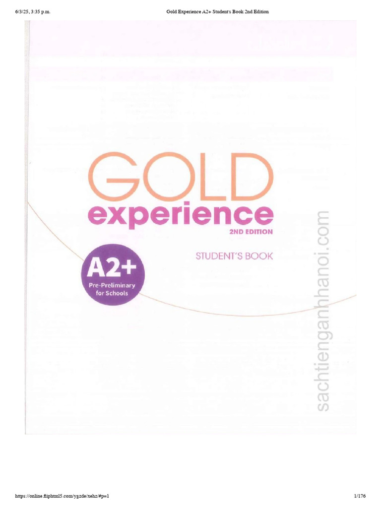 Gold Experience A2+ Student's Book 2nd Edition | PDF