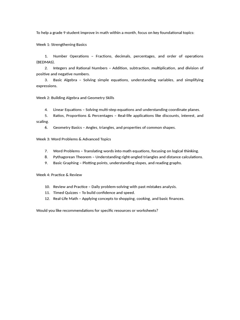 Math Areas | PDF