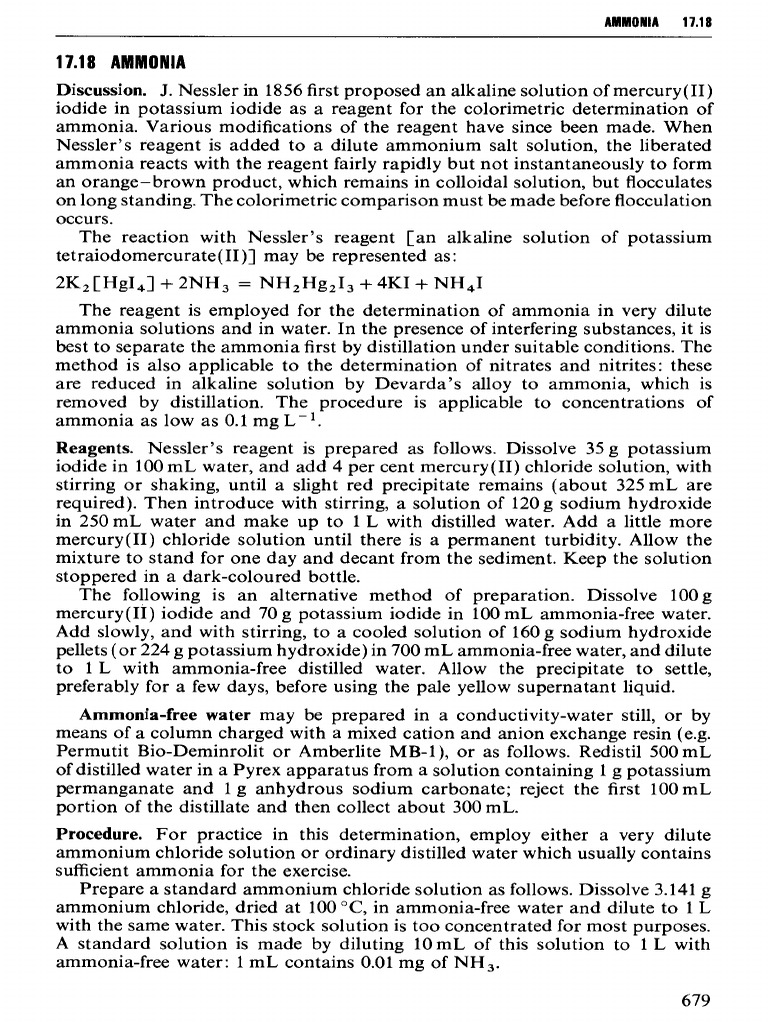 Vogel's Textbook of Quantitative Chemical Analysis | PDF | Ammonium ...
