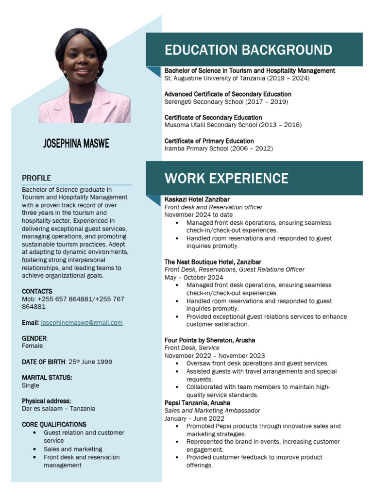 JOSEPHINA CV | PDF | Tanzania