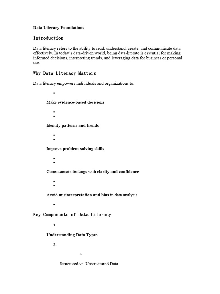 Applications of Data Literacy | PDF | Data | Data Analysis