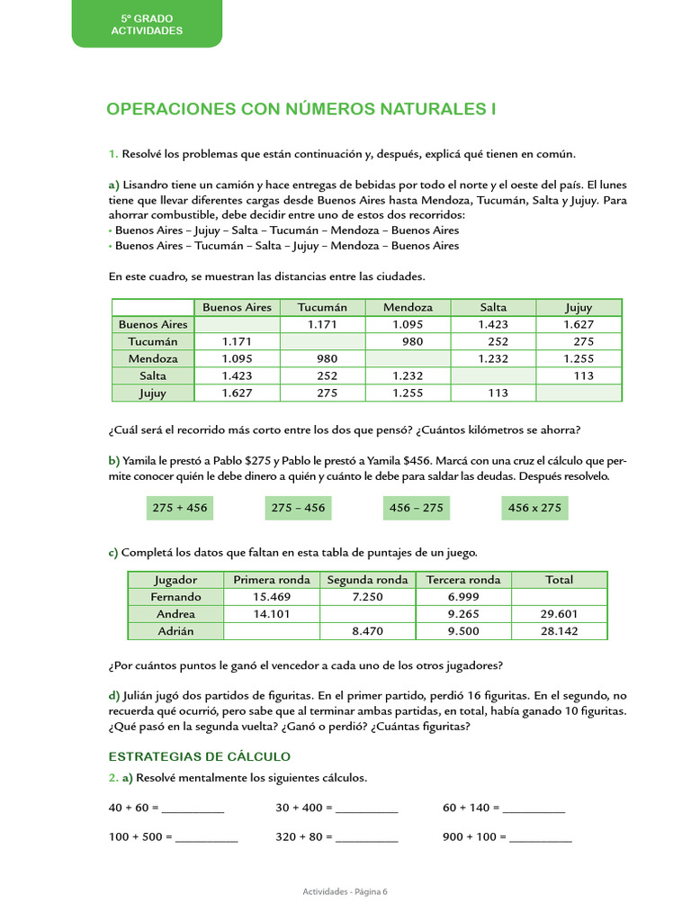 Numeración y Operaciones 2 | PDF