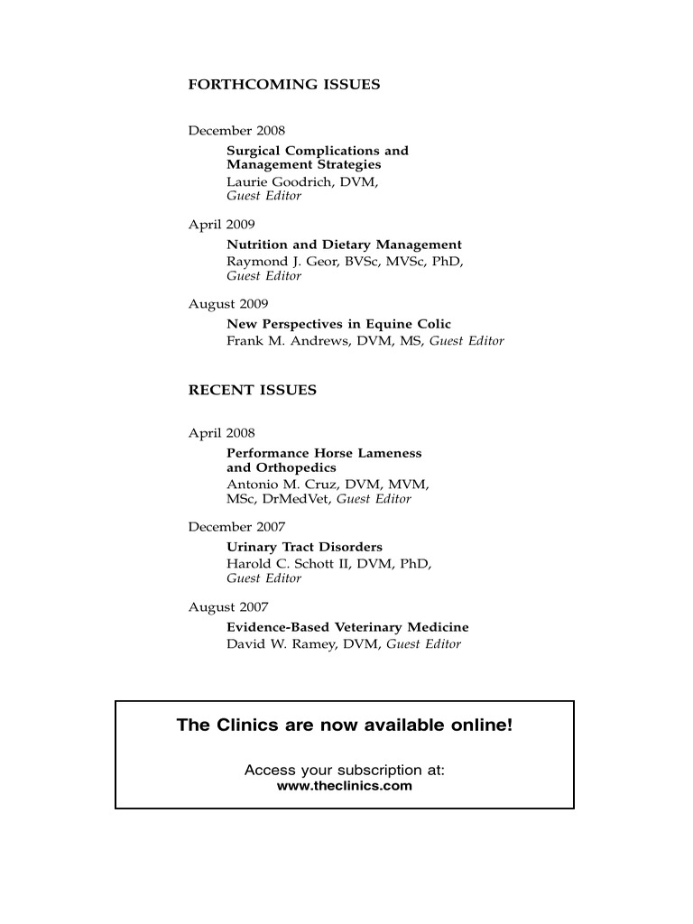 Forthcoming Issues | PDF