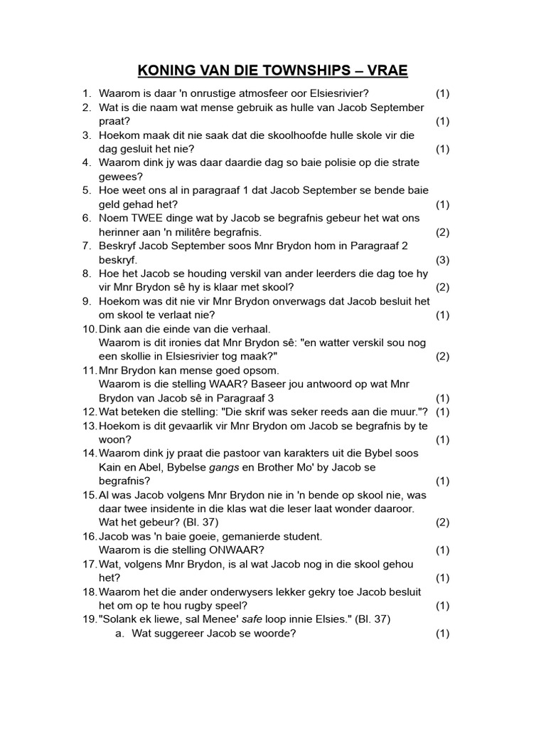 Koning Van Die Townships | PDF