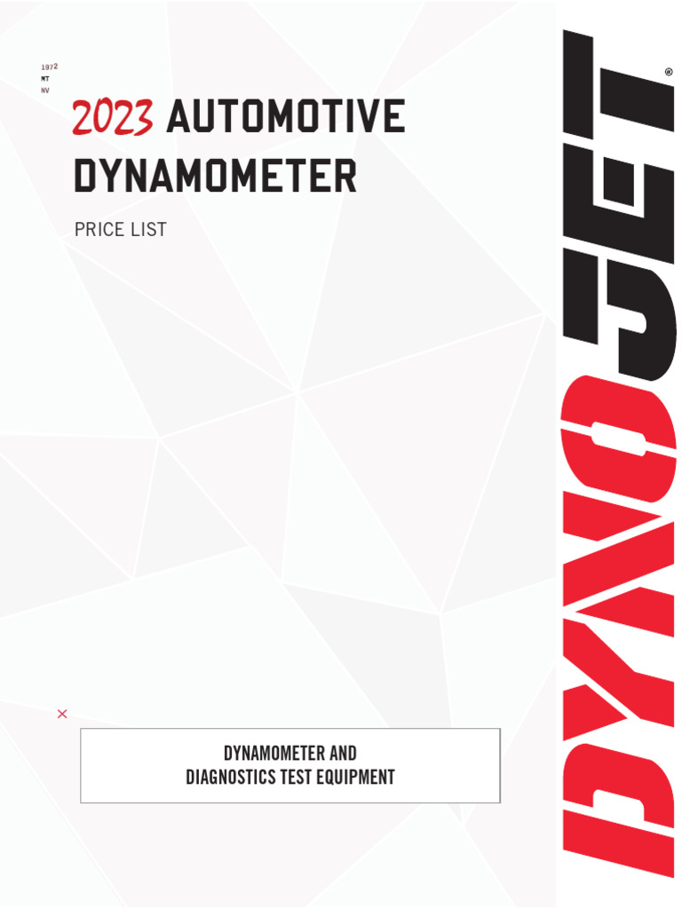 2023 Automotive Dynamometer Price List | PDF | Manufactured Goods | Car