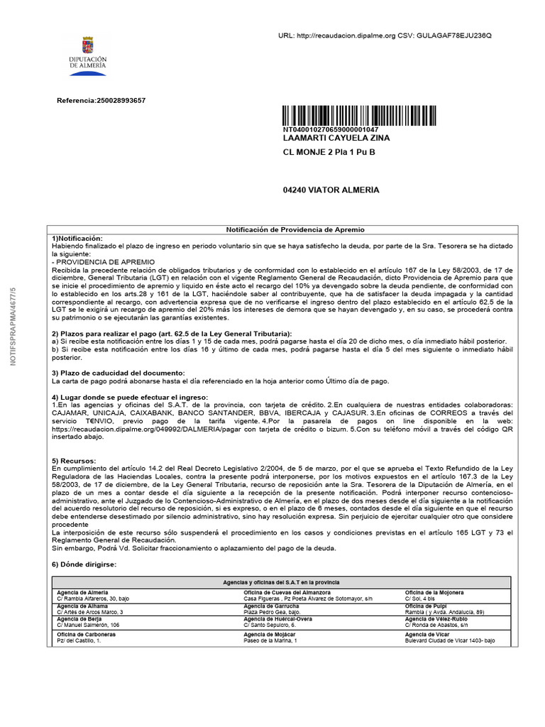 Laamarti Cayuela Zina CL Monje 2 Pla 1 Pu B | PDF | Gobierno