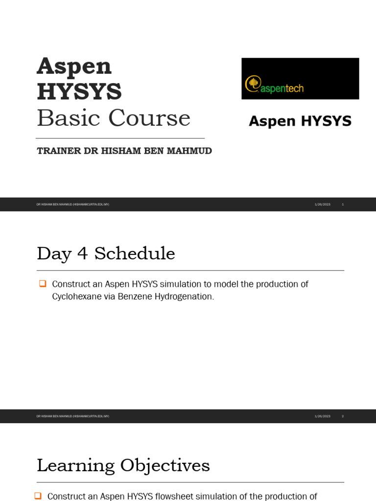 HYSYS Basic Course - Day 4 | PDF | Chemical Reactor | Distillation