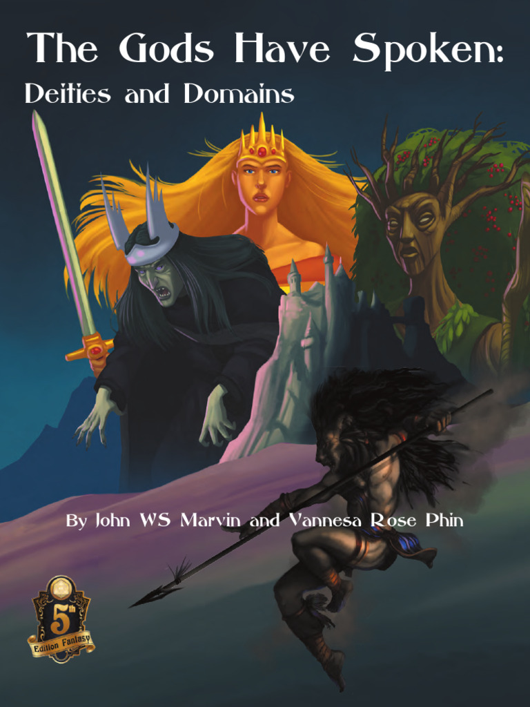 D&D 5 0 Dread Unicorn Games The Gods Have Spoken Deities & Domains ...