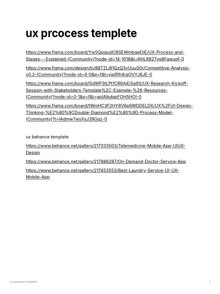 Ux Process Templete | PDF