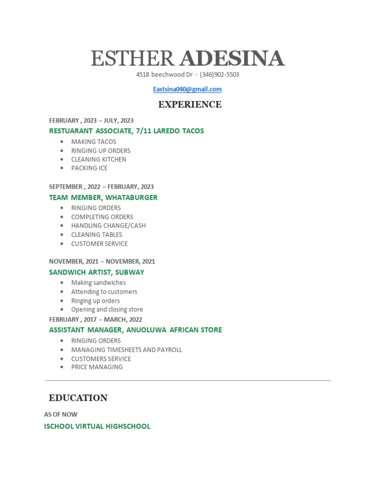 Polished Resume | PDF
