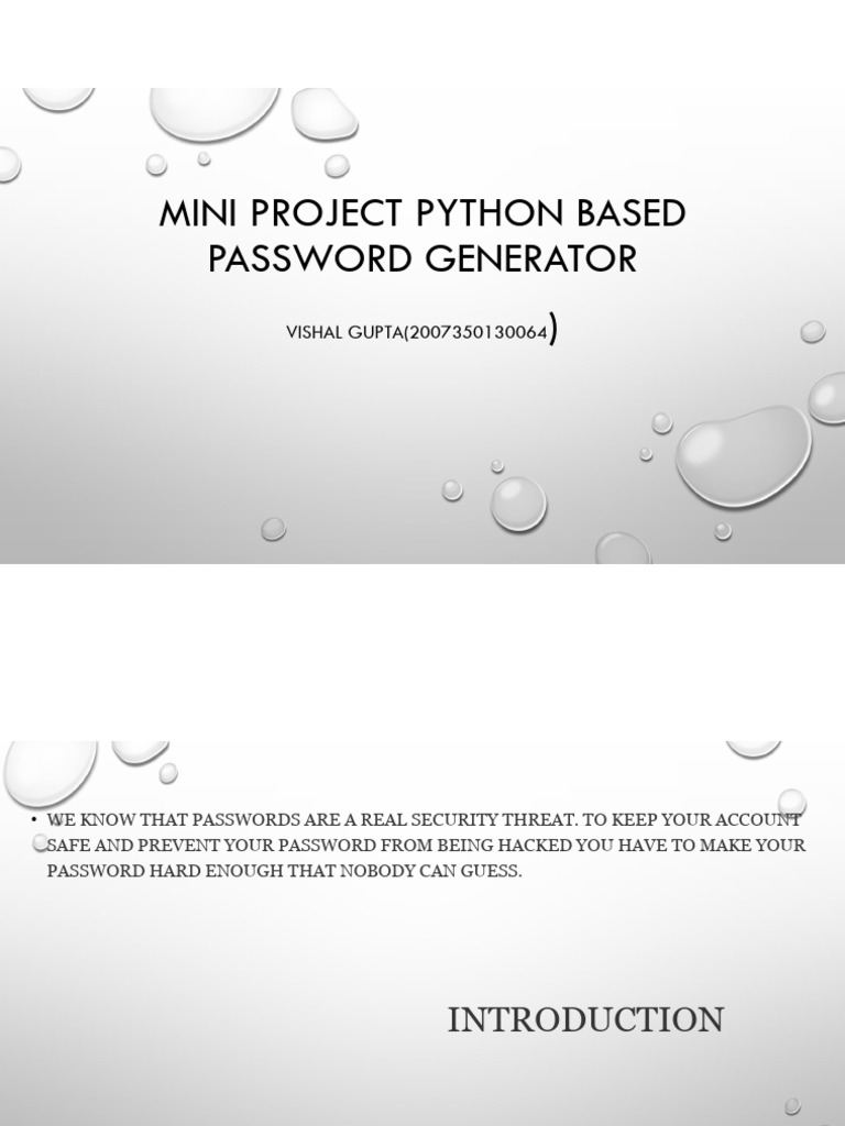 Python Password Generator Project | PDF