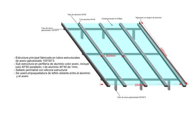 Estructura para Techo Plano con Lucernario | PDF