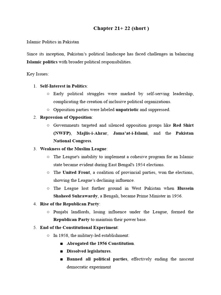 Chapter 21+ 22+23+24+25+26, PDF | PDF | Pakistan | Governance