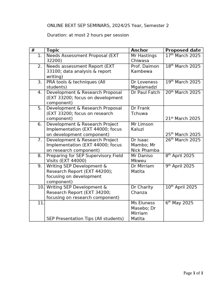 ONLINE SEP SEMINARS | PDF
