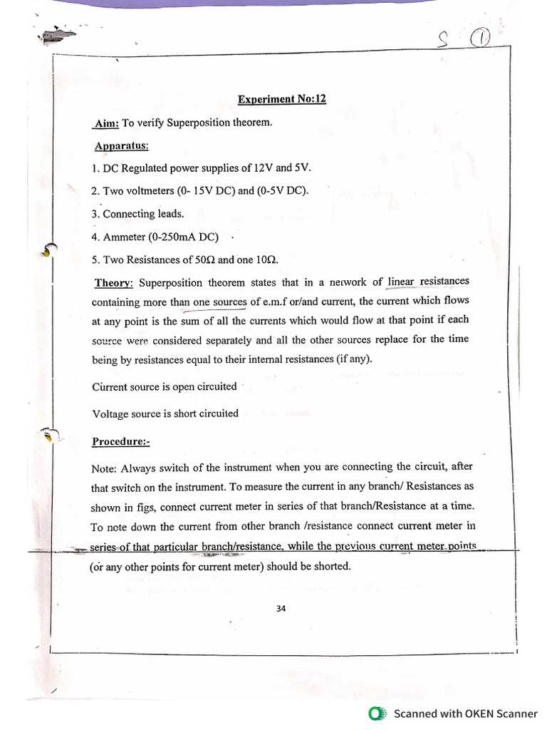 Superposition Theorem | PDF