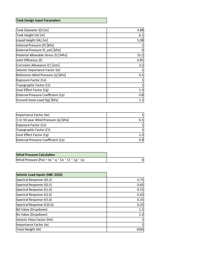 ASME RTP1 Tank Design Parameters | PDF | Mechanics | Civil Engineering