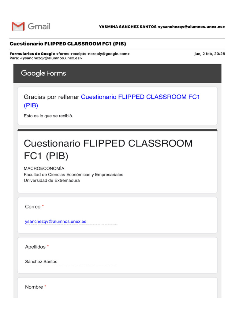 Cuestionario Flipped Classroom Fc1 (Pib) | PDF | Factores de producción | Economias
