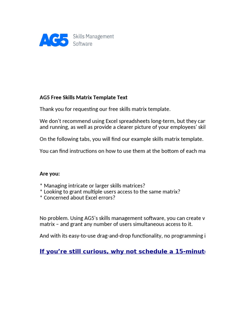 AG5 Skills Matrix Template Guide | PDF | Matrix (Mathematics) | Machining
