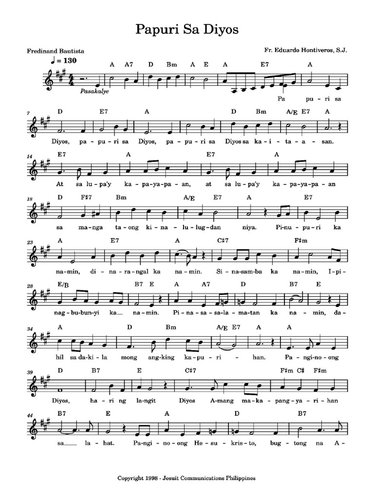 Papuri Sa Diyos (Honti) | PDF