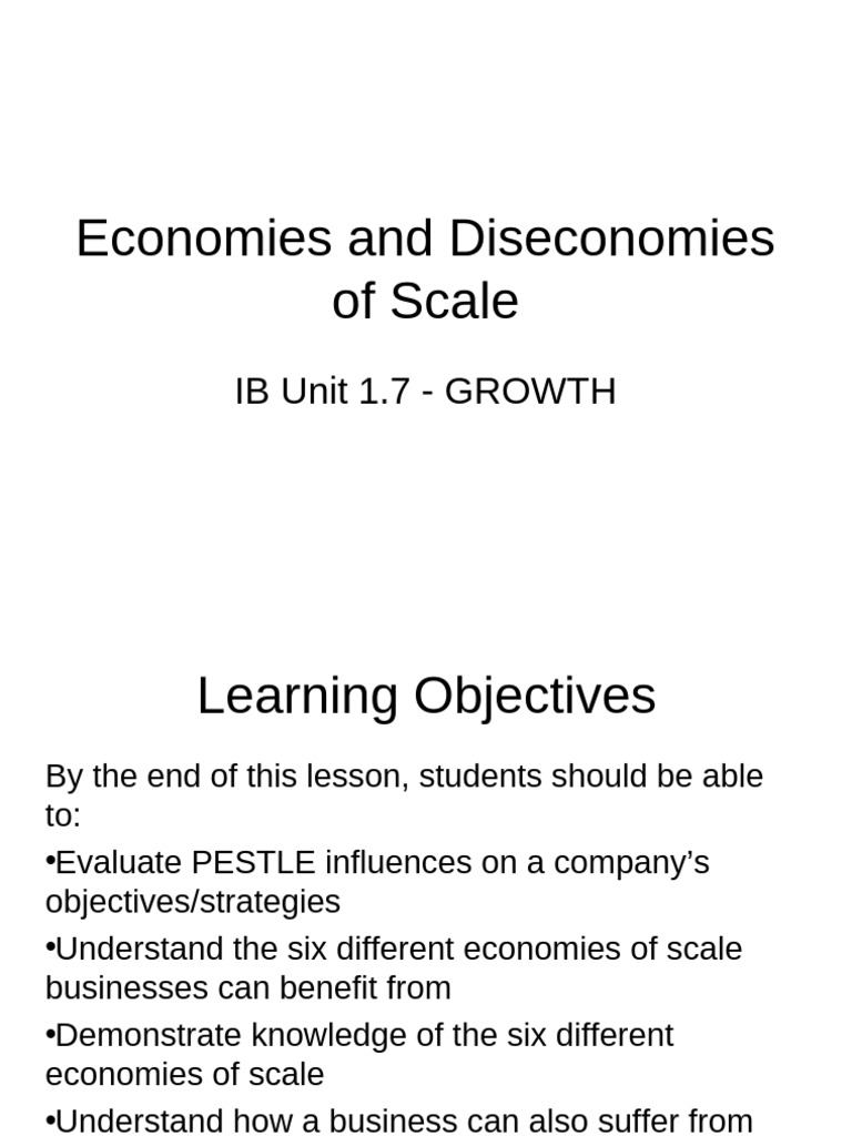 Economies and Diseconomies of Scale Explained | PDF | Economies Of ...