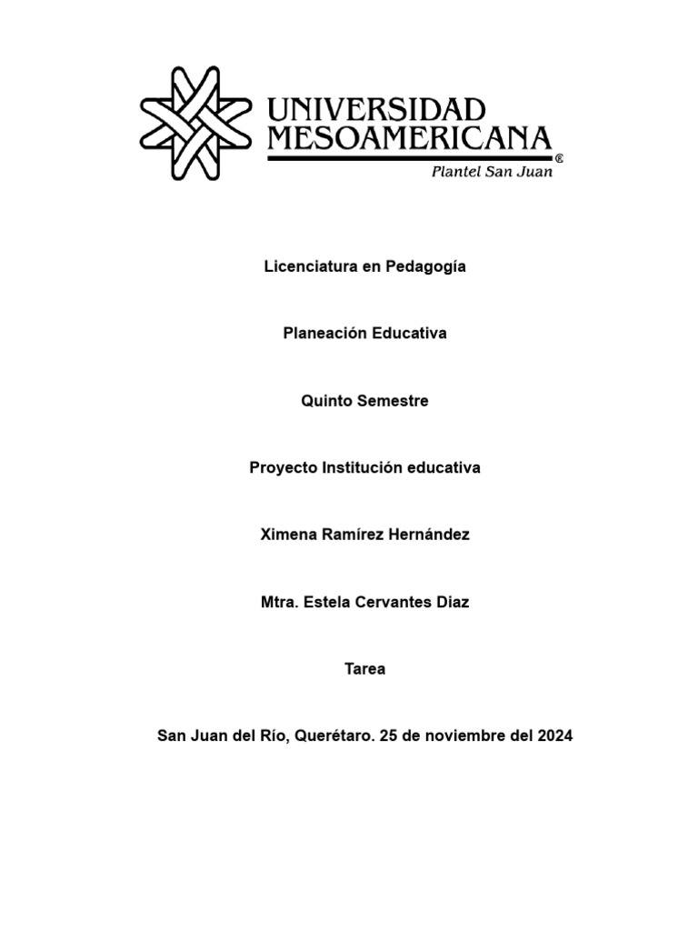 Proyecto Escuela Ximena | PDF | Educación de la primera infancia | Aprendizaje