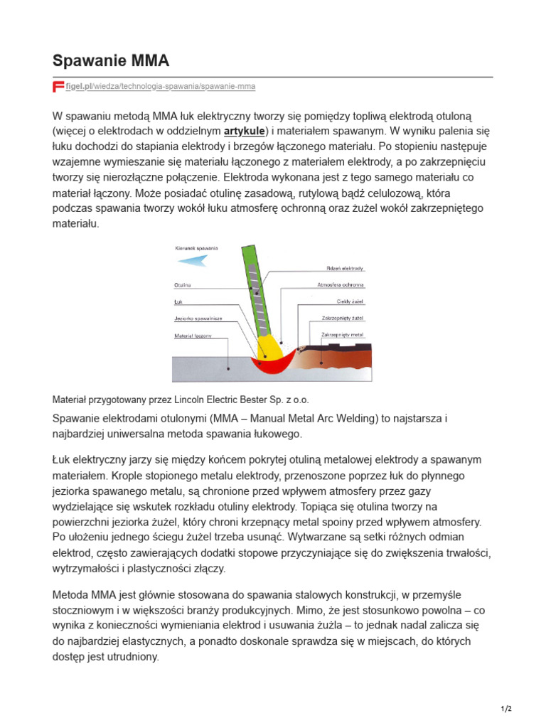 Metody Spawania - Spawanie MMA | PDF
