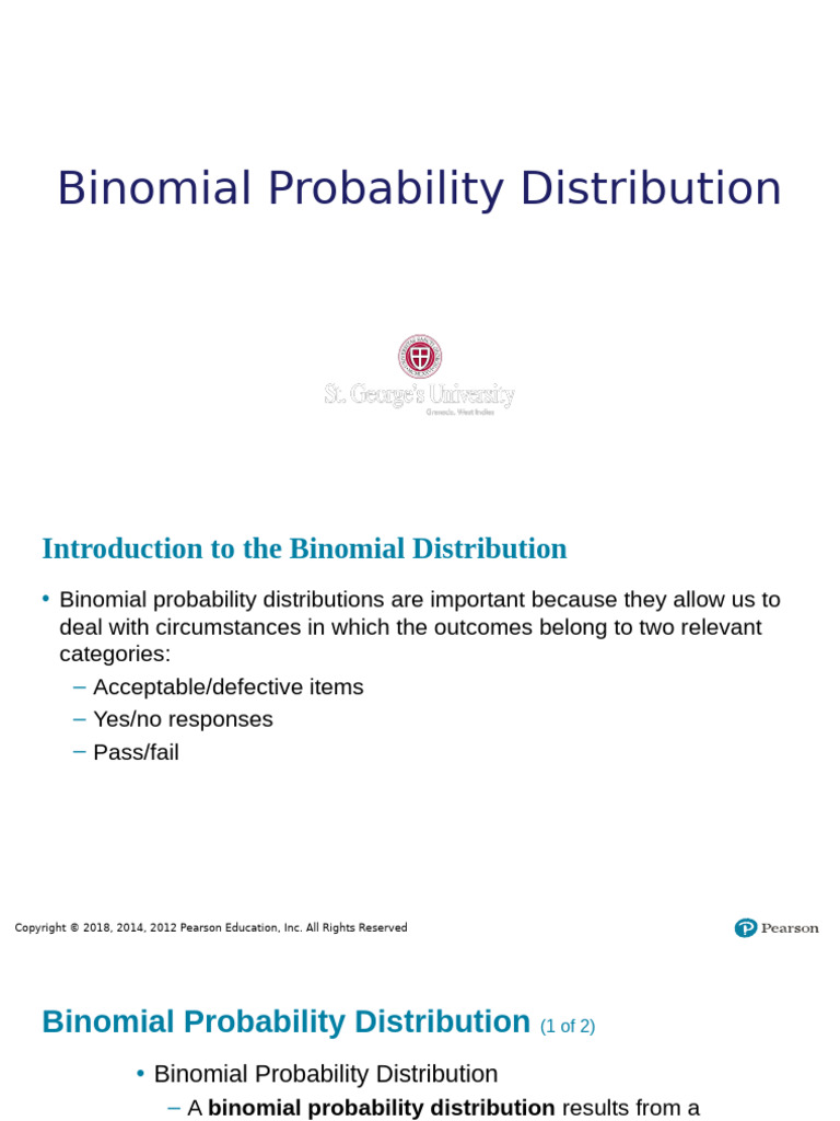 Lecture 12 - Week 6 - Binomial and Poisson Distributions | PDF | Probability Distribution ...