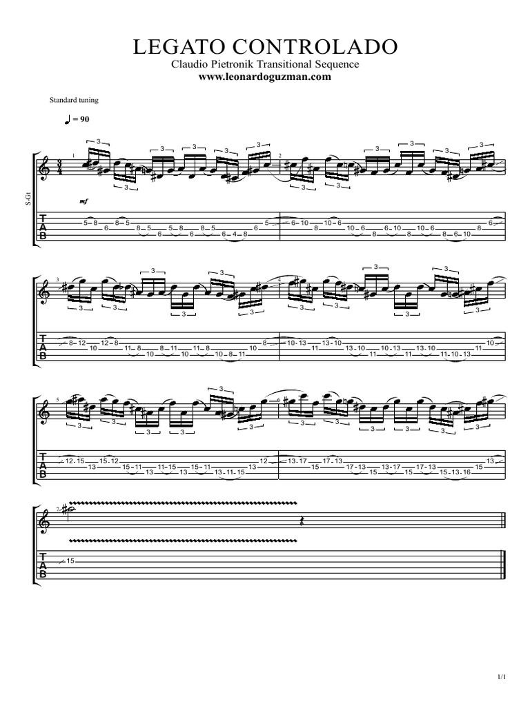 Legato Controlado - Transicional Ejemplo Claudio Pietronik | PDF