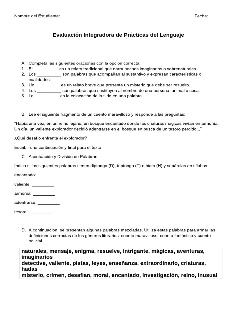 evaluacion integradora 1 2023 | PDF