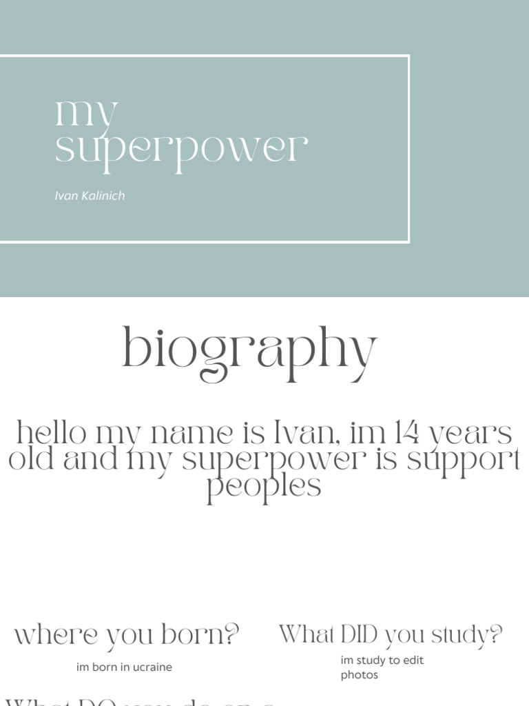 My Superpower | PDF