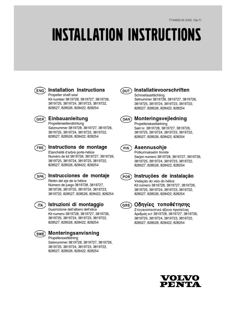 Volvo-Lip-Seal-Installation (1) | PDF | Propeller | Bearing (Mechanical)