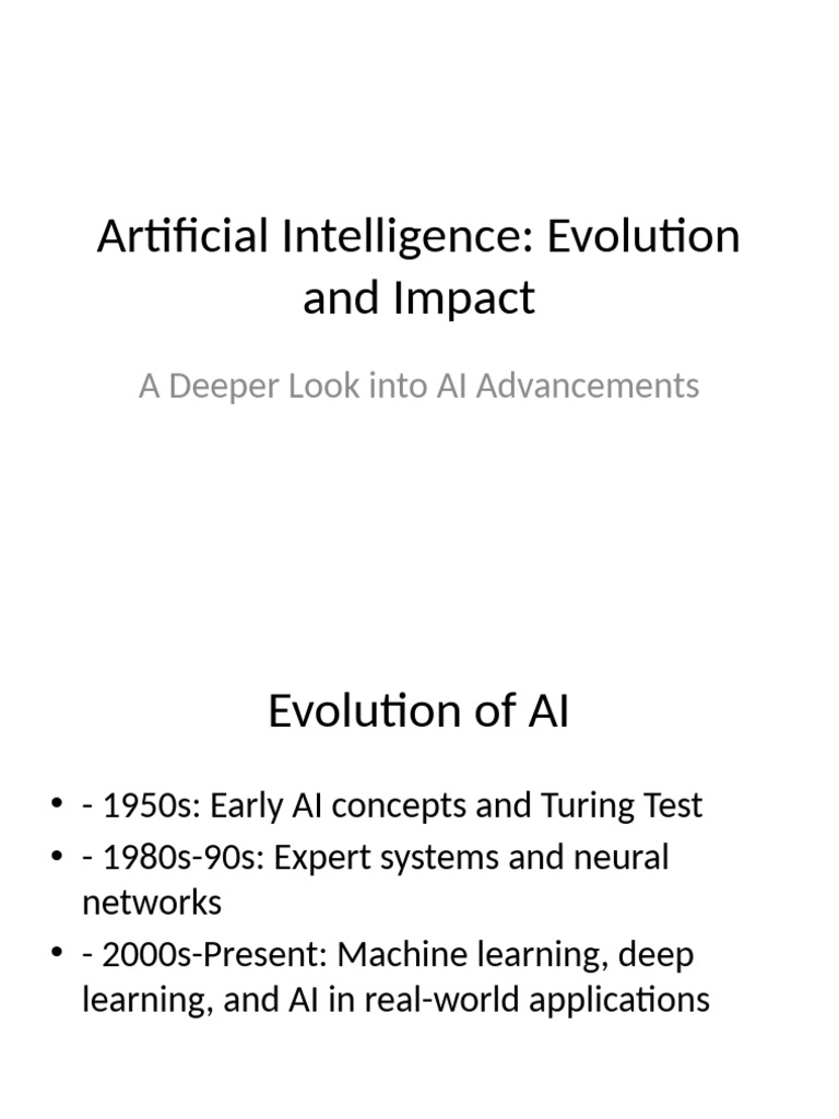 AI Evolution and Industry Impact | PDF