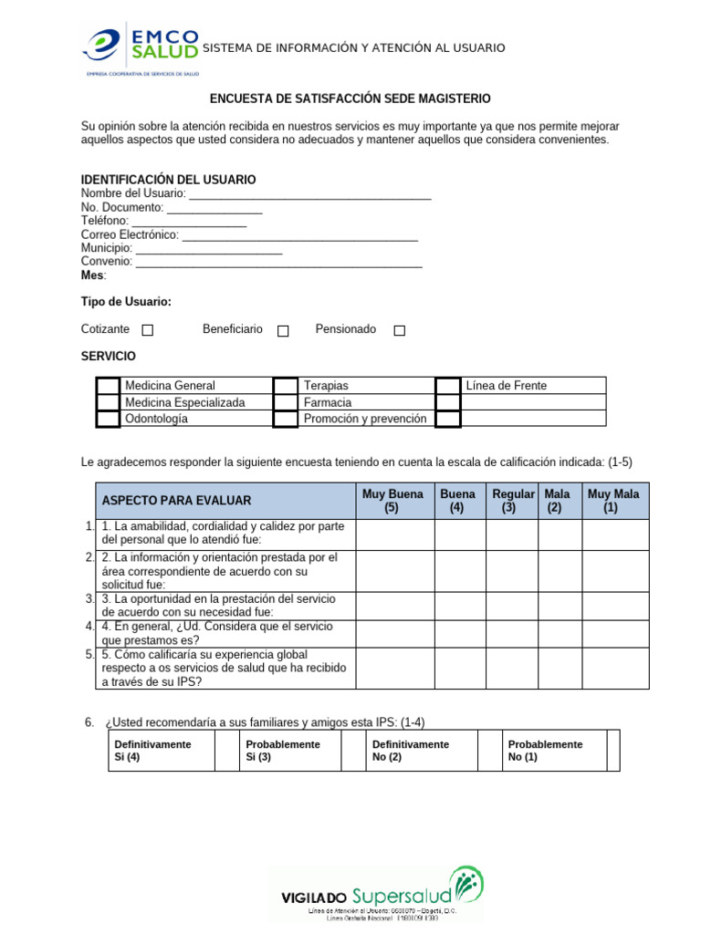 FORMATO DE ENCUESTA(4) | PDF