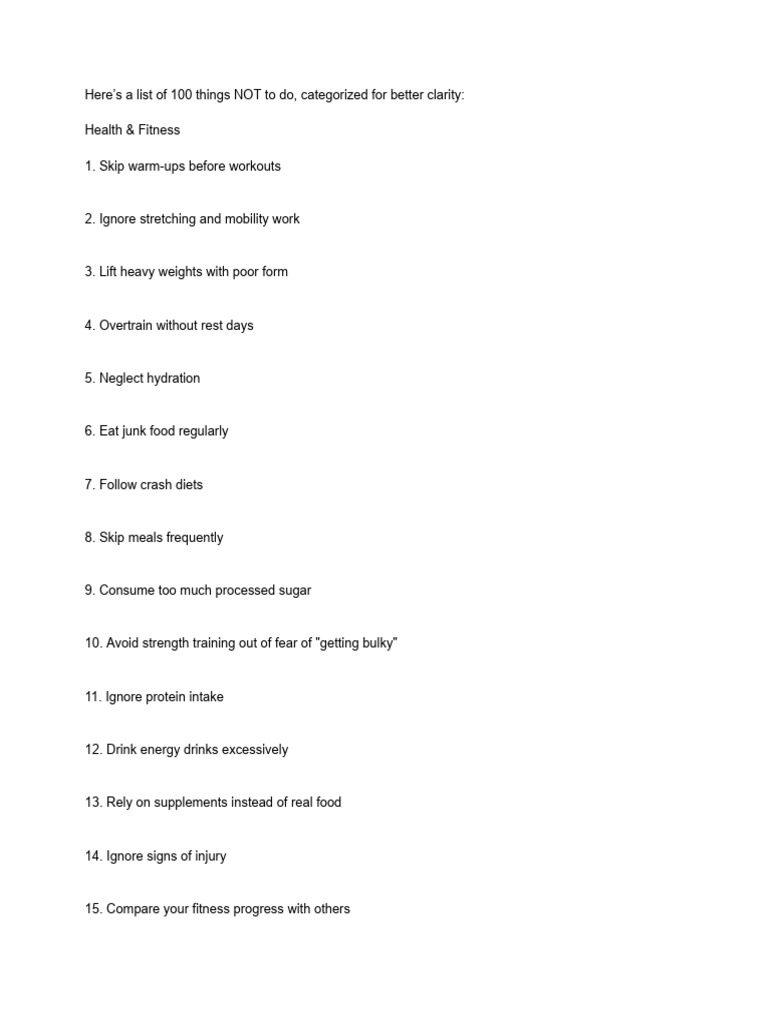 100 Common Mistakes to Avoid in Life | PDF | Strength Training | Psychology