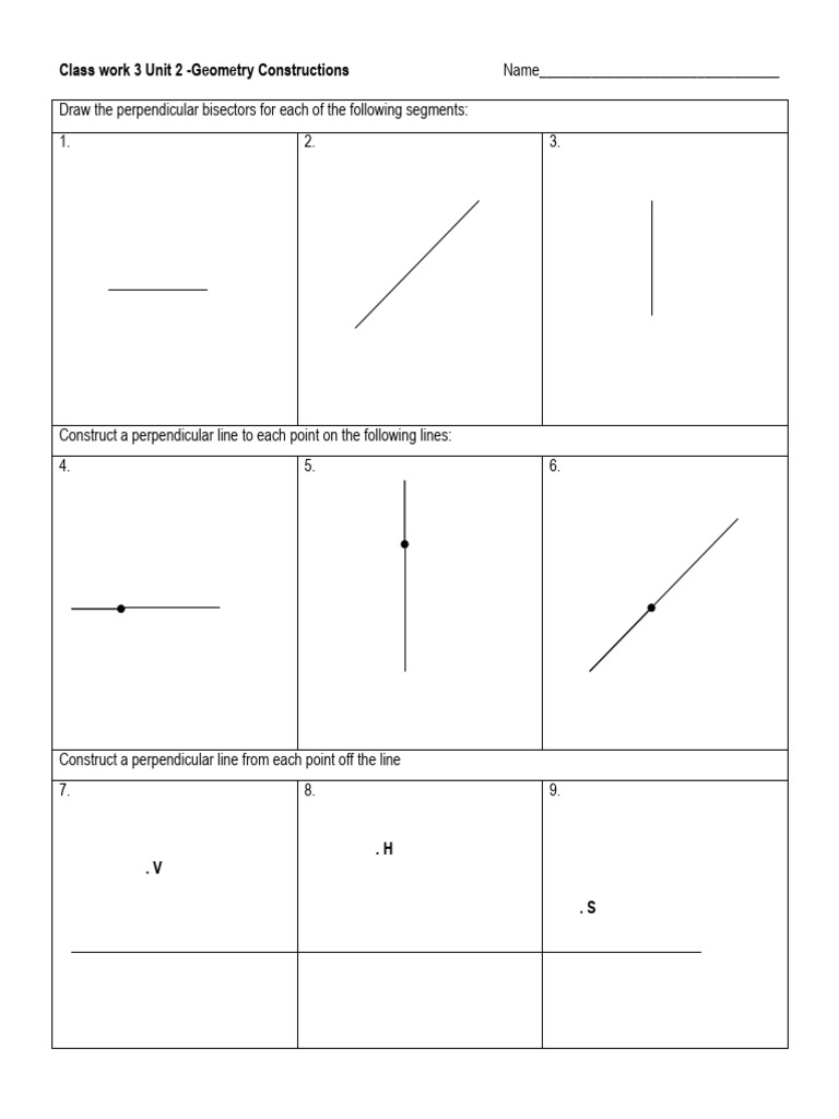 Class Work 3 Unit 2 - Geometry Constructions | PDF