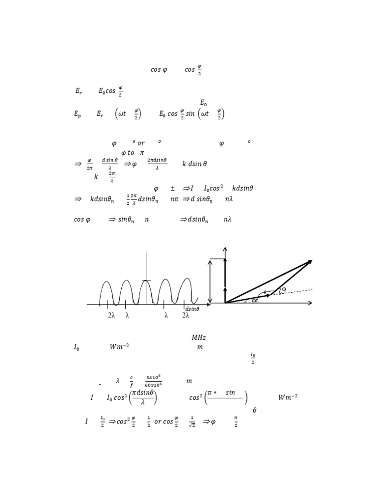 Electric Field and Intensity in Wave Interference | PDF | Interferometry | Reflection (Physics)